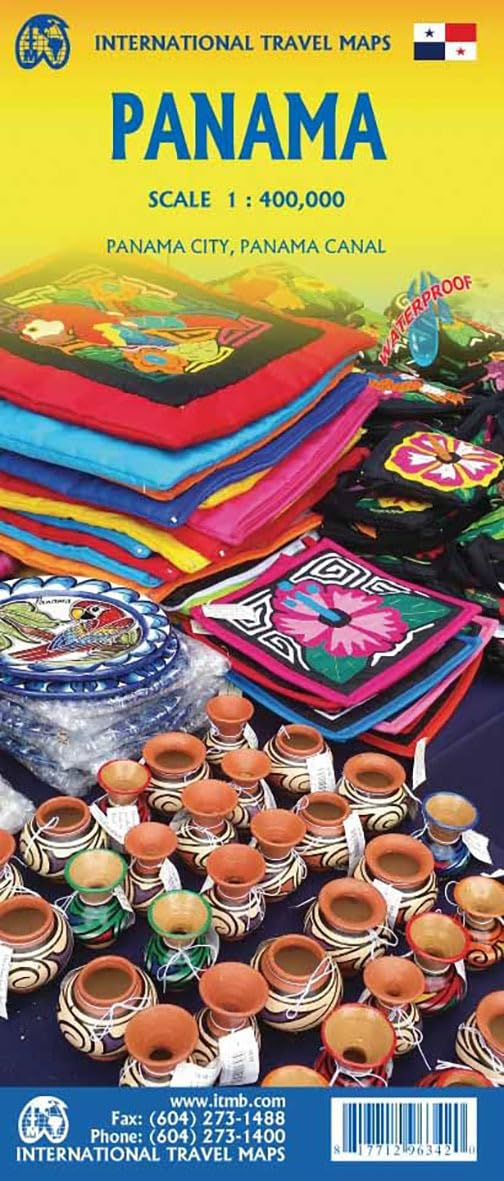 Panama Travel Reference Map 1:400K Waterproof: ITMB Publishing Ltd ...