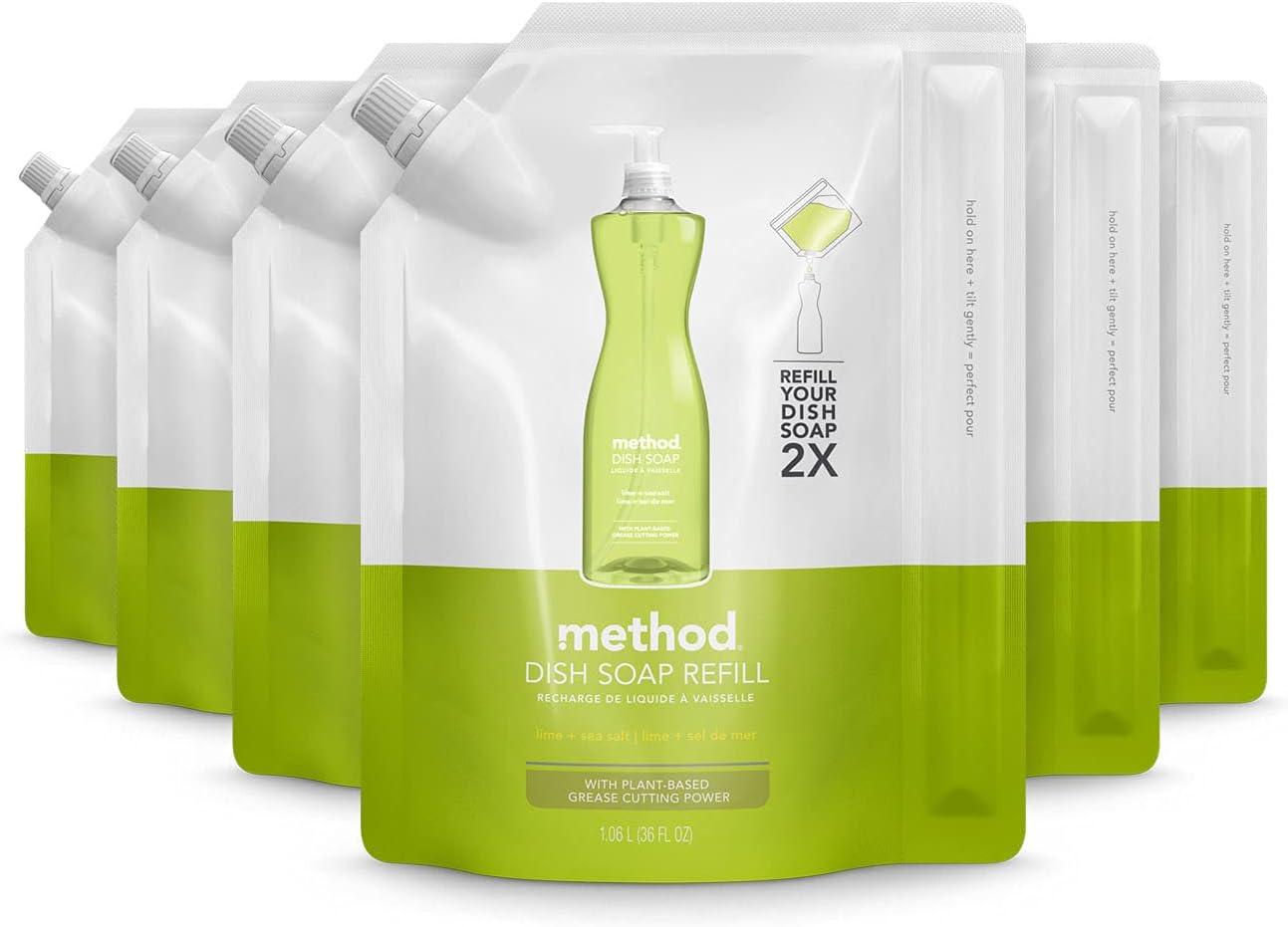 Amazon.com: Method Gel Dish Soap Refill, Lime + Sea Salt, Biodegradable ...