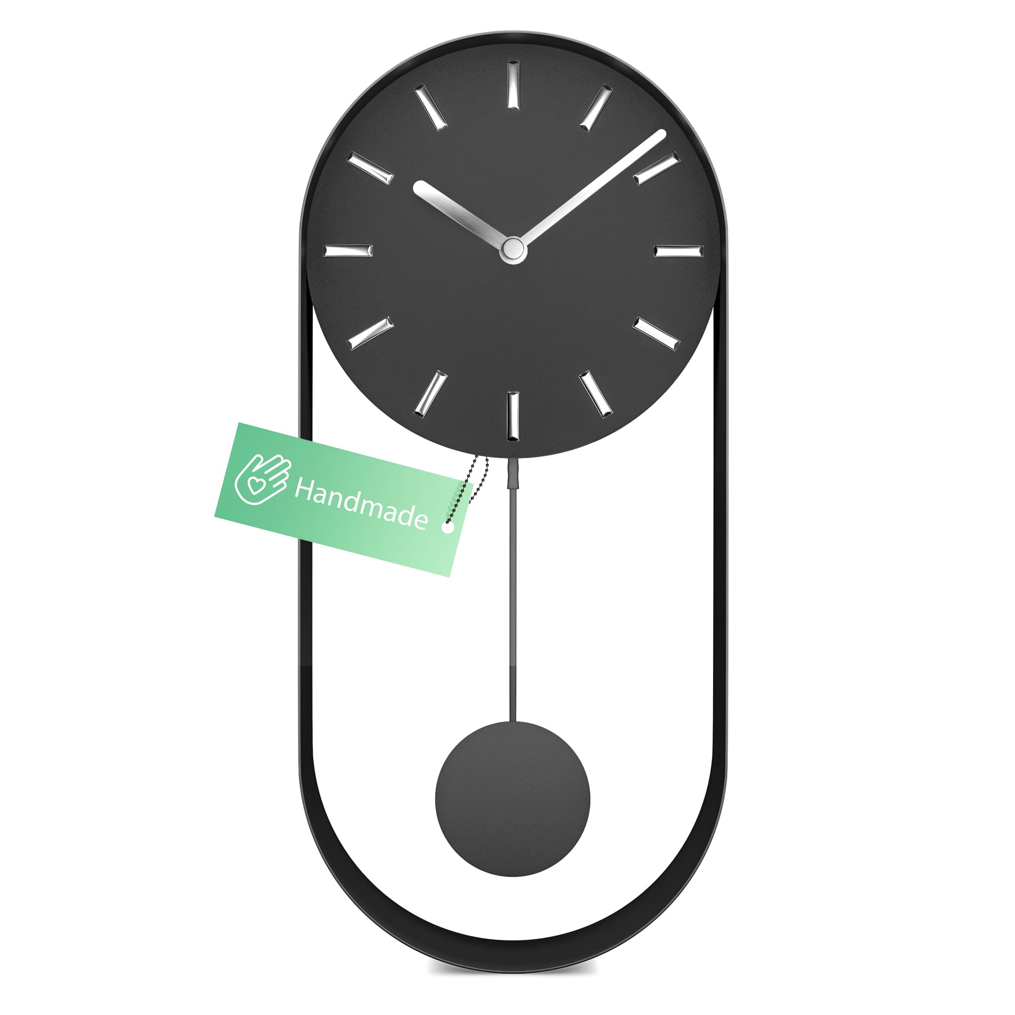 Modern Pendulum Wall Clock 17 Inch Large Wall Clock For Living Room