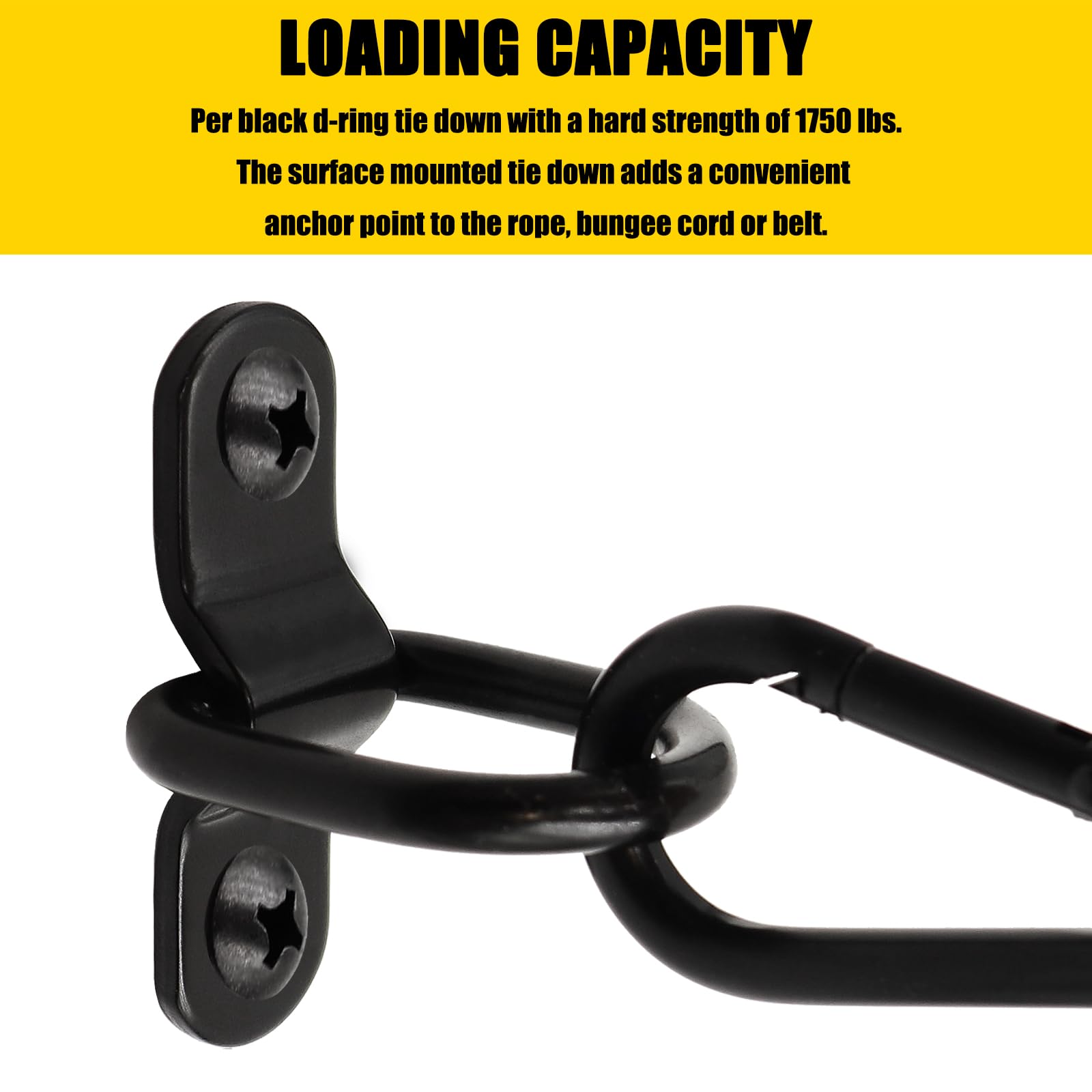 Snapklik.com : ZOSANY 12PCS D Rings Tie Down Anchors Hooks, 1/4" Tie ...