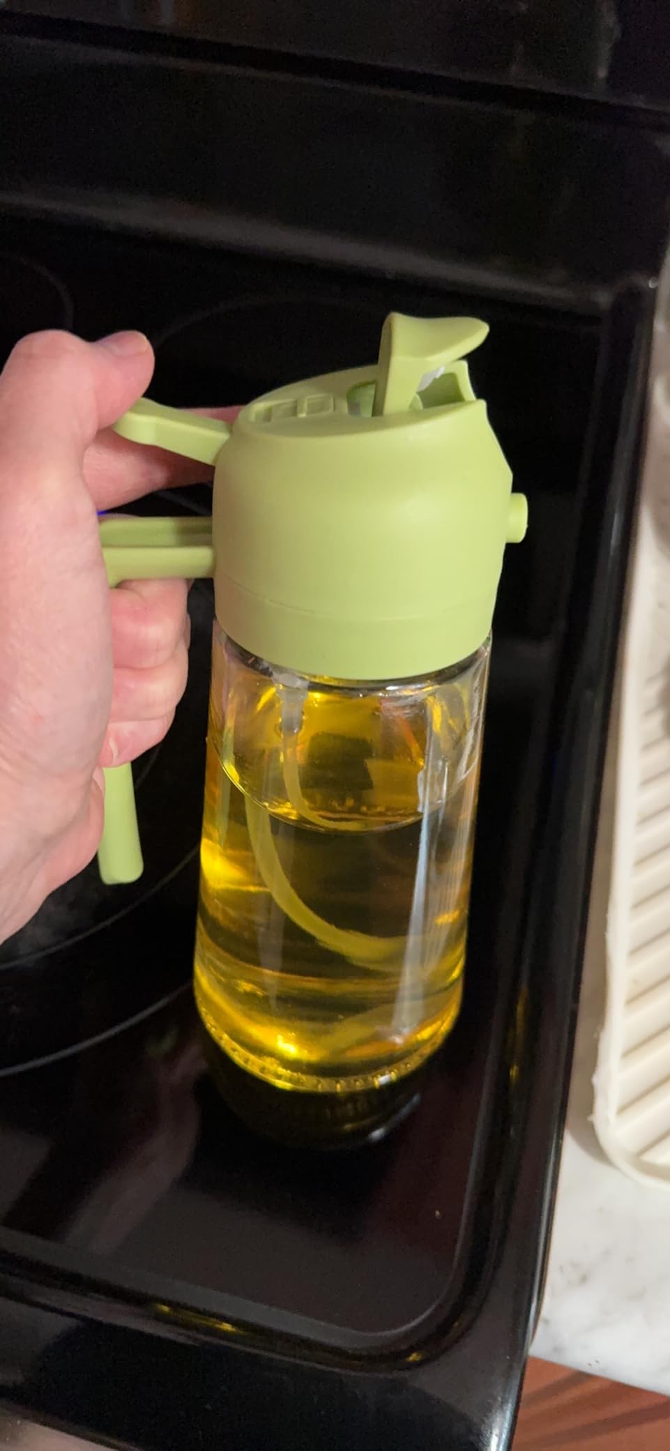 TrendPlain 16oz Oil Dispenser Bottle for Kitchen - 2 in 1 Olive Oil ...