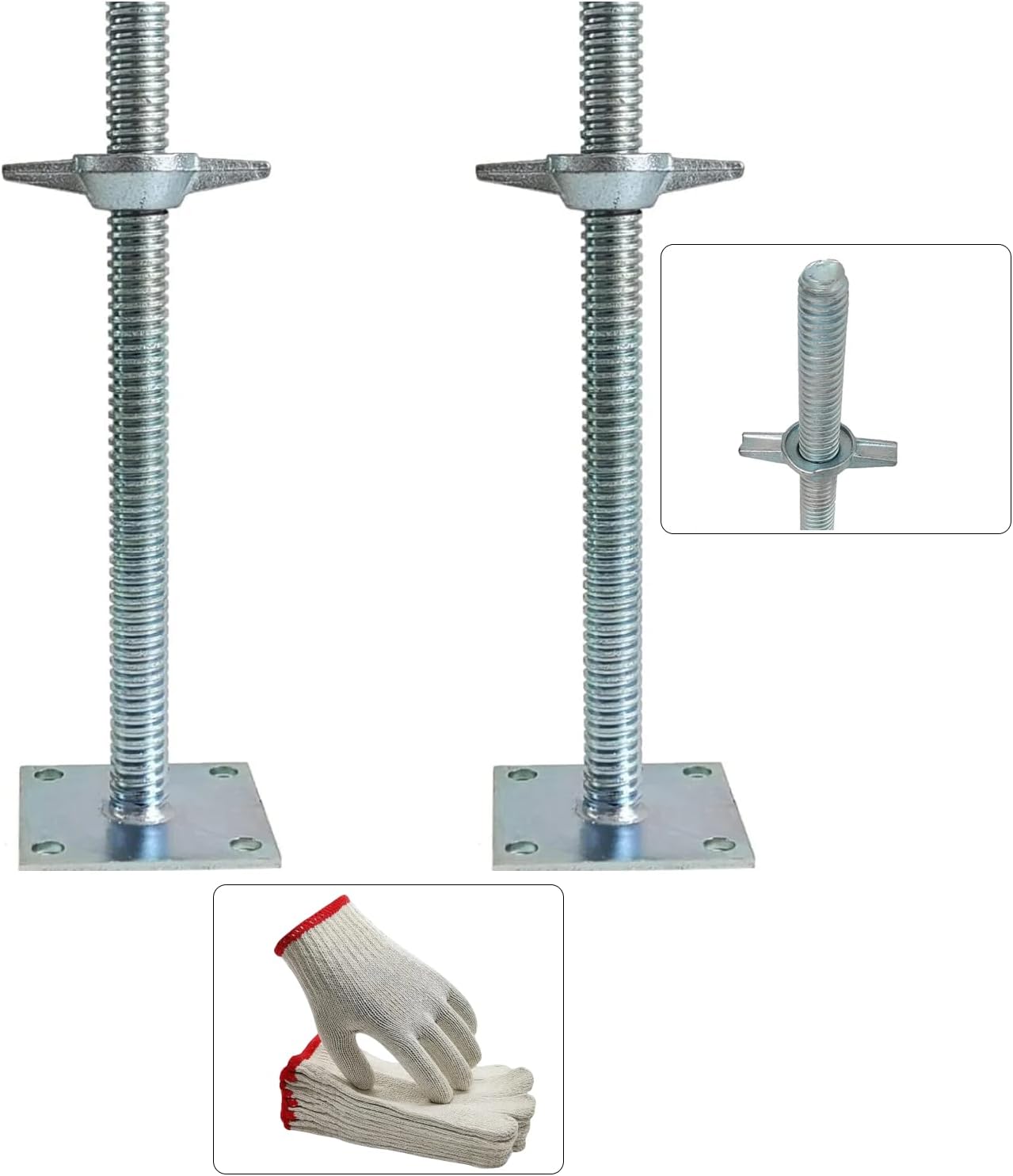 Amazon.com: Scaffold 12" Adjustable Leveling Galvanized Screw Jack with ...