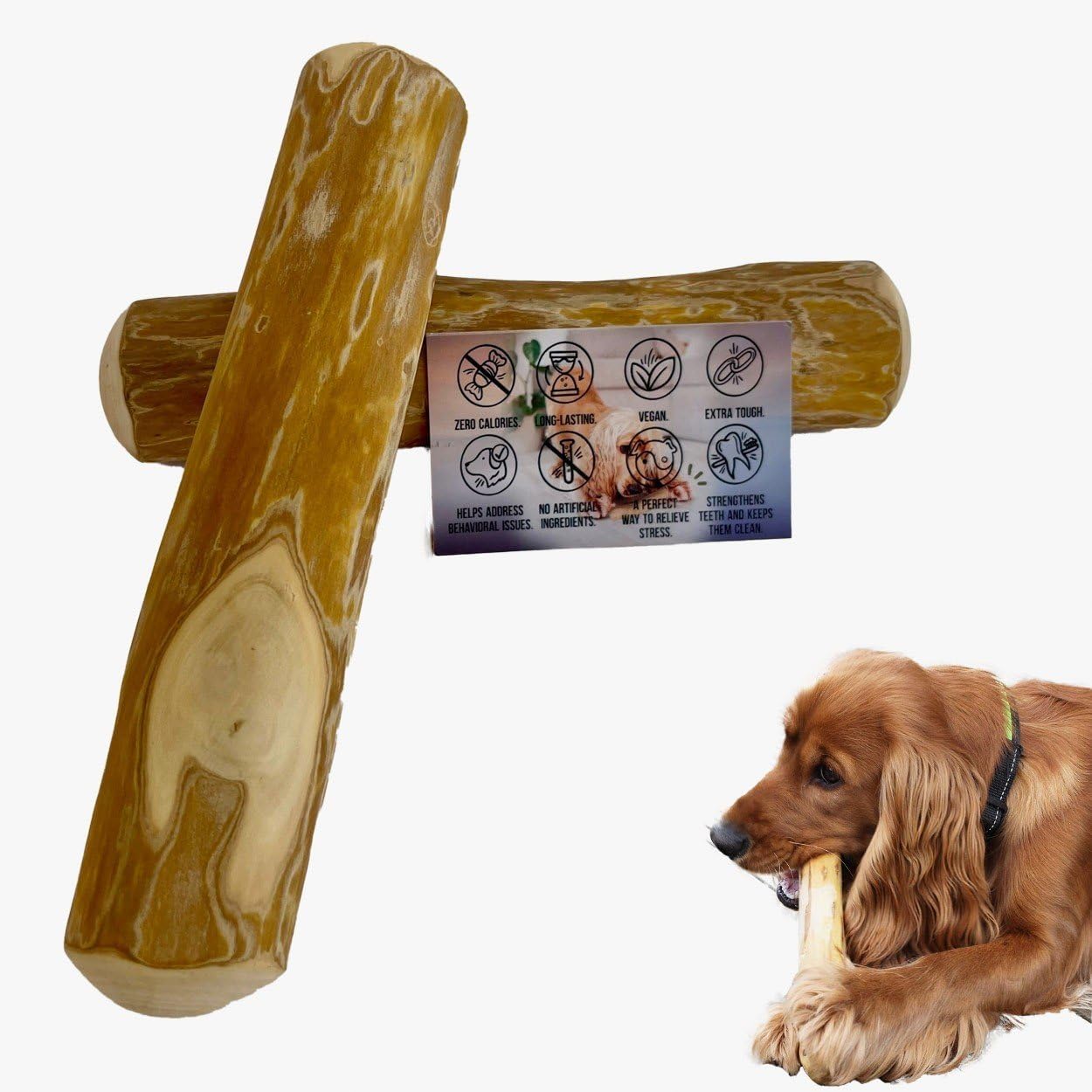 Amazon.com : BENRIKIDS 2Pcs Size XL, Coffee Wood Dental Chew Stick ...