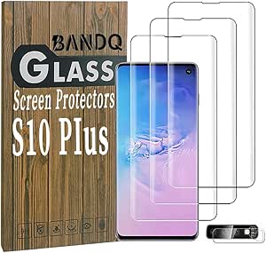 Amazon.com: BANDQ 3 Pack for Samsung Galaxy S10 Plus Screen Protector【3+1 Pack】 1 Pack Camera ...