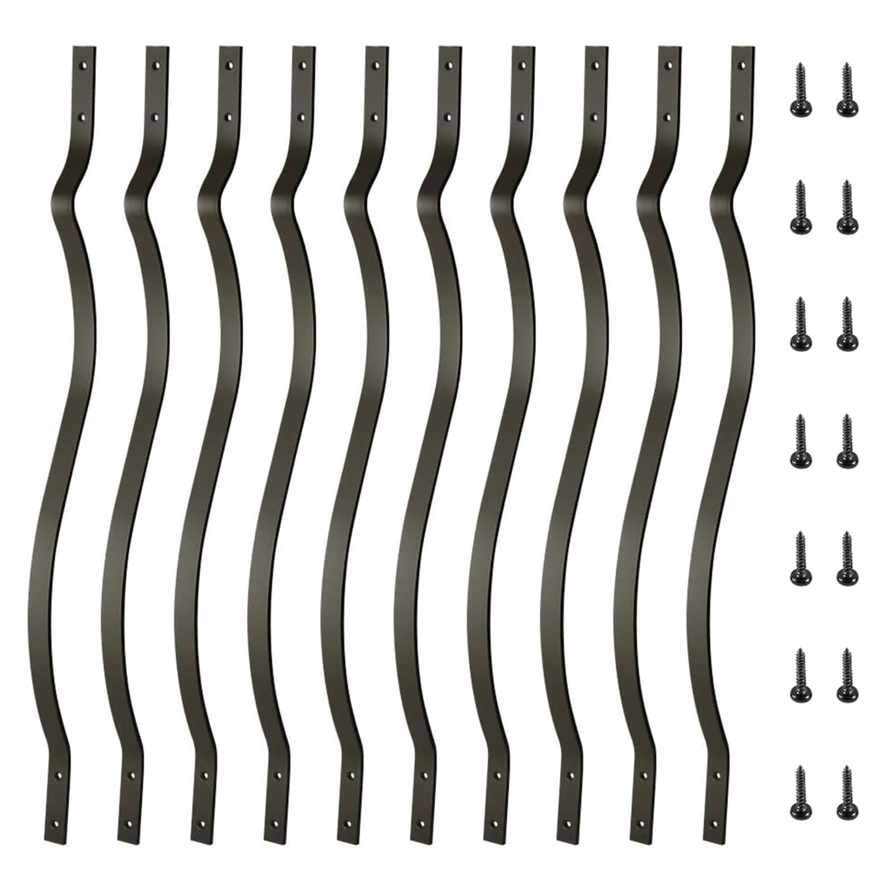 Deck Balusters, 61 Pack Metal Deck Spindles, 32.25"x1" Staircase ...