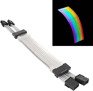 2x8PIN 330mm ARGB Extension Cable, Addressable 5V 3pin Connectors, Sync ...