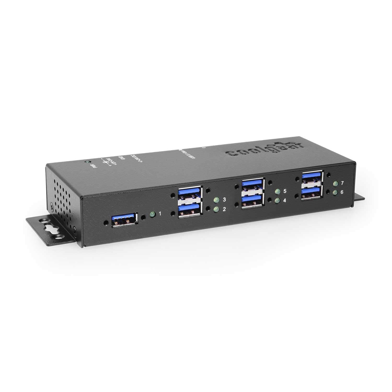 Amazon.com: 7 Port USB 3.1 Gen1 Hub 15KV ESD Surge Protection w/Power ...