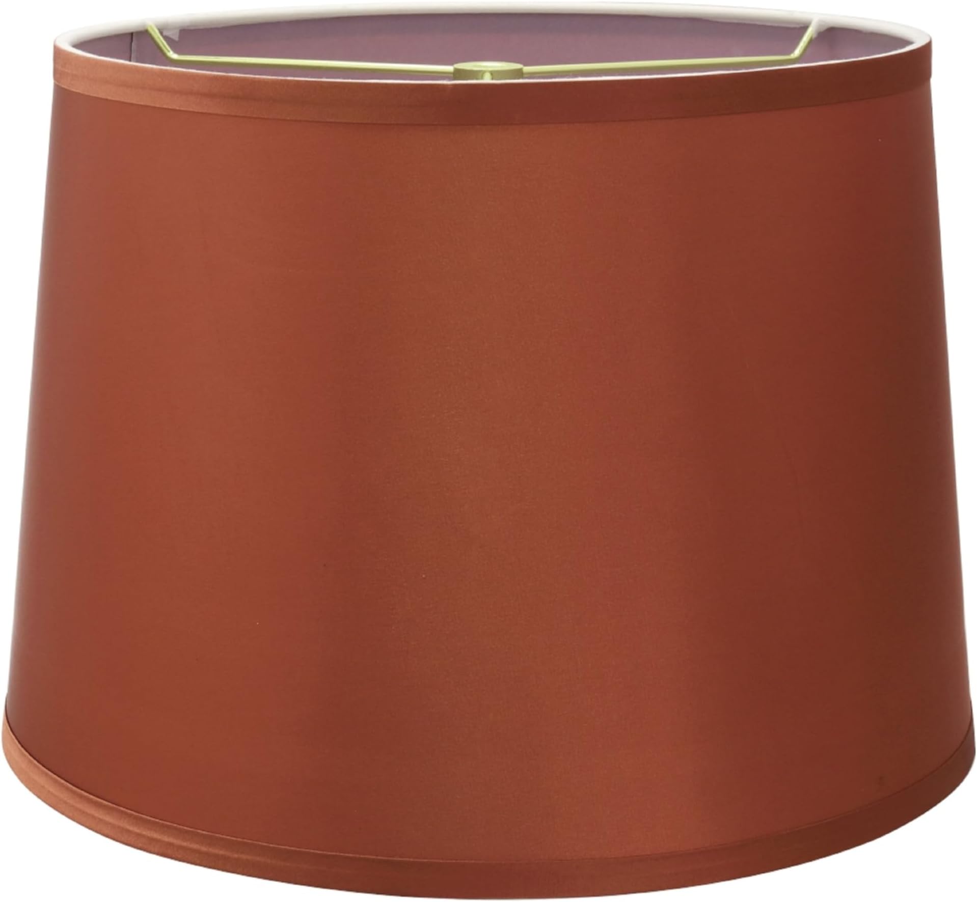 Sydnee Satin Orange Medium Drum Lamp Shade 14" Top x 16" Bottom x 11 ...