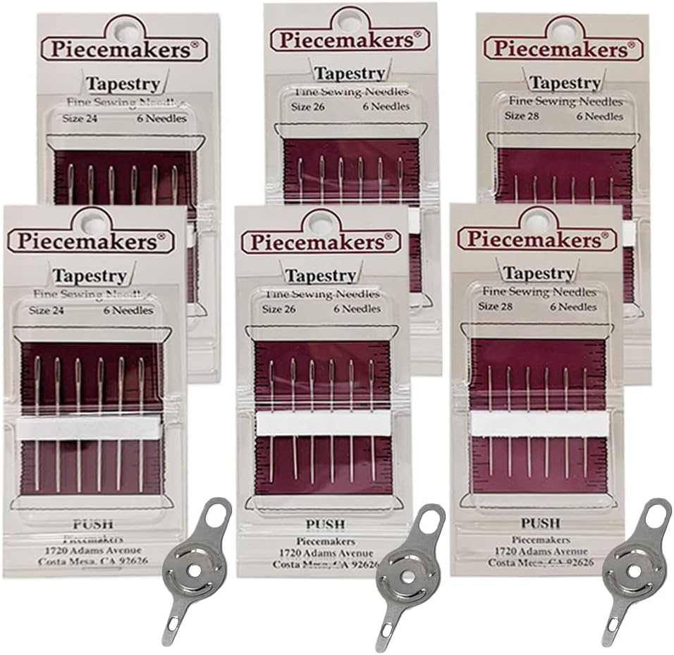 Amazon.com: Piecemakers Tapestry Needles with Threaders: Sizes 24, 26 ...