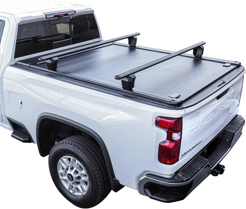 Amazon.com: Syneticusa MR Retractable Hard Truck Bed Tonneau Cover with ...