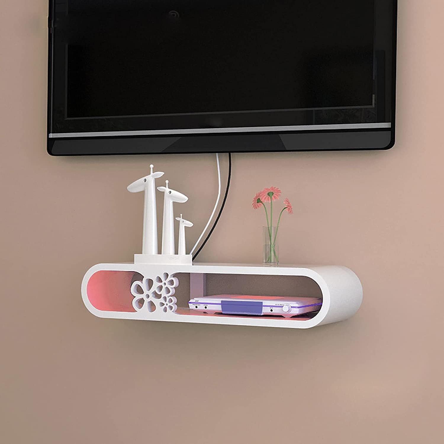 Amazon.com: WiFi Router Storage Box Shelf Modern Wall Mount Floating Tv ...
