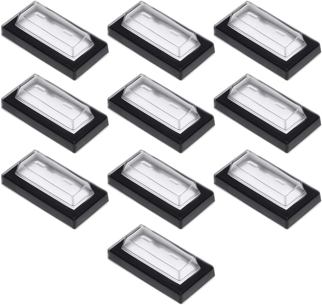 uxcell 10pcs Waterproof Case Switch Covers Caps Protector Clear Black ...