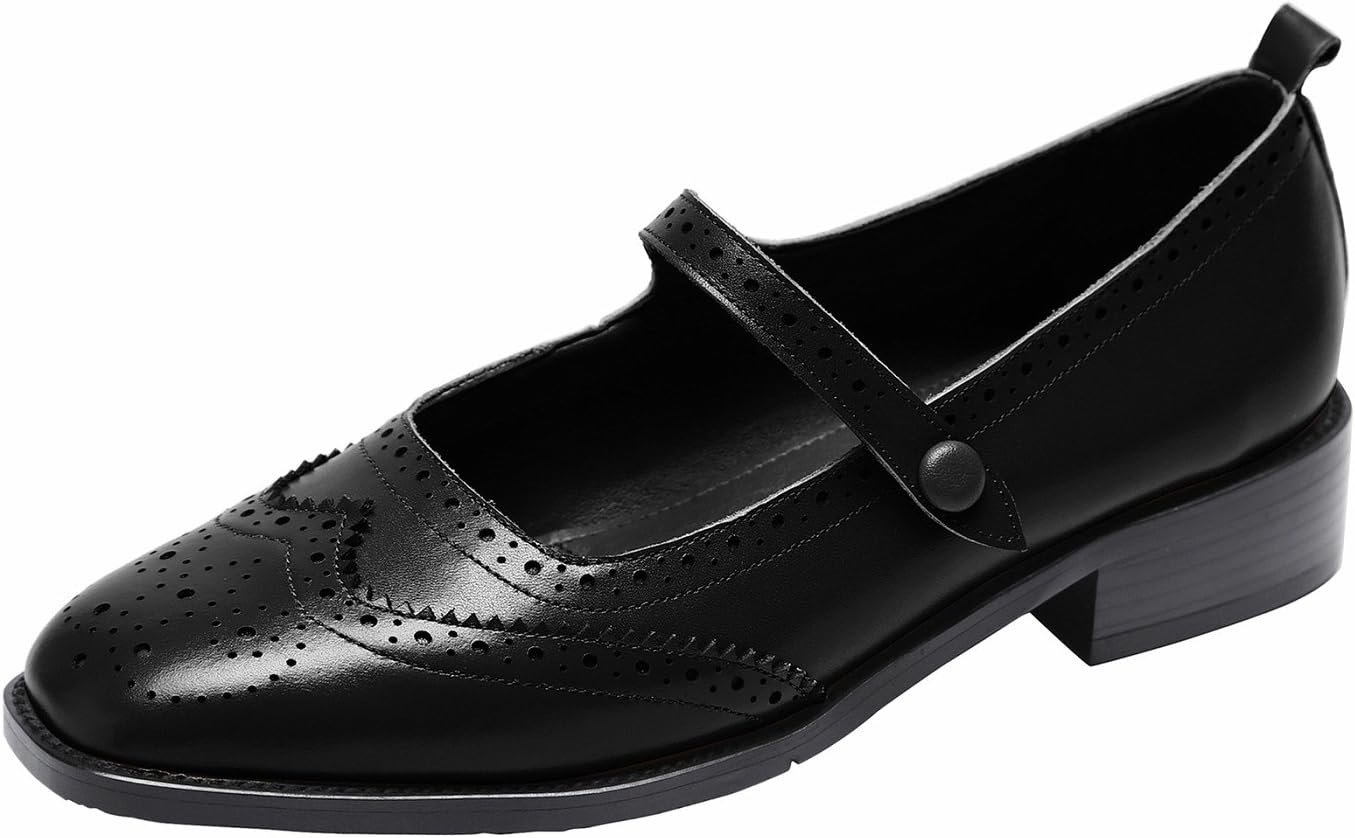 Amazon.com | U-lite Women's Perforated Wingtip Brogues Vintage Snaps ...