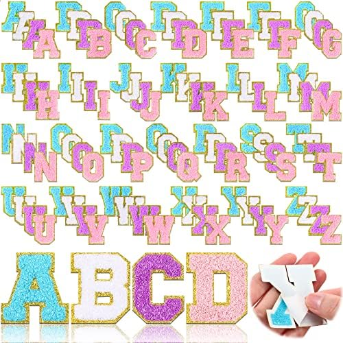 Amazon.com: 104 Pcs Chenille Letter Patches Self Adhesive Letters ...