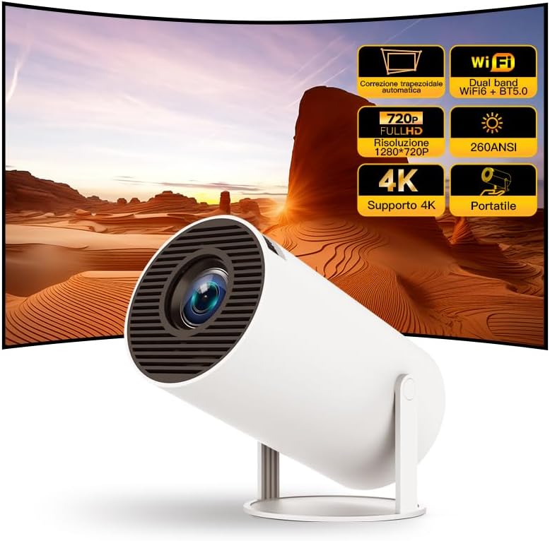 Mini proiettore con Wifi e Bluetooth, nuovo Smart Vision Beam Projector ...