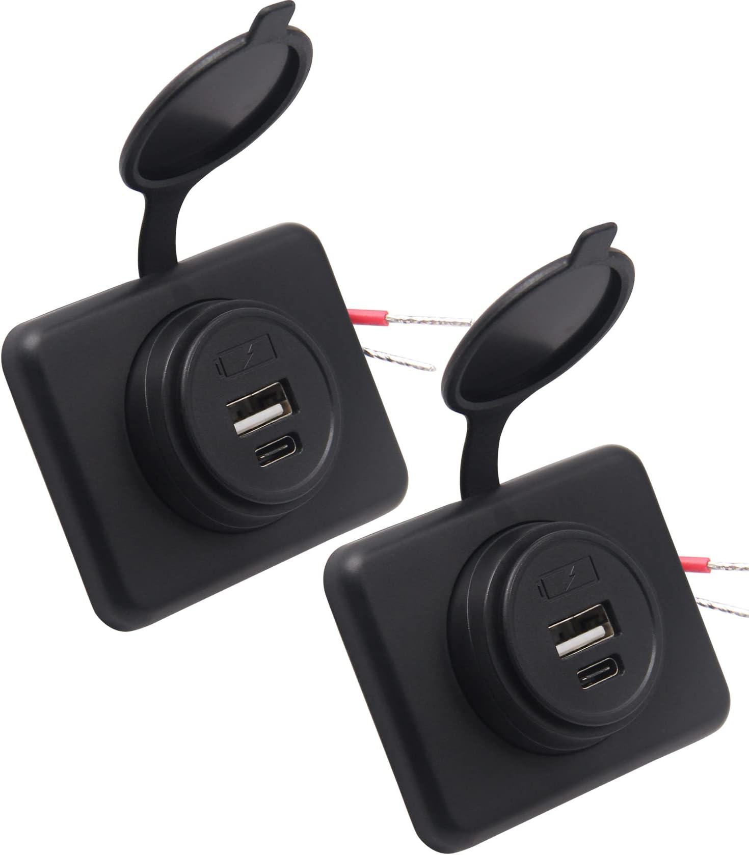 Amazon.com: 60W Socket Dual USB Type C PD 3.0 (60W) + USB A (36W) Fast ...