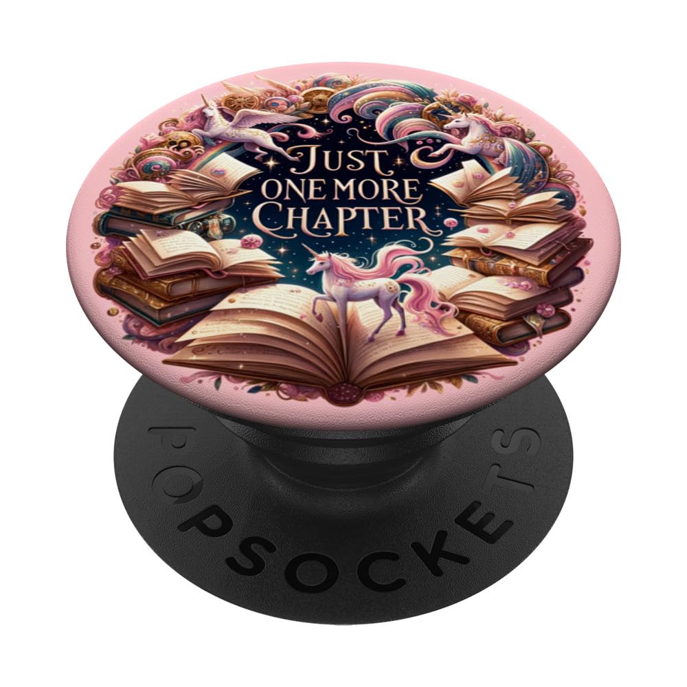 Amazon.com: Just One More Chapter Bookish Unicorn Lover Girls Pink ...