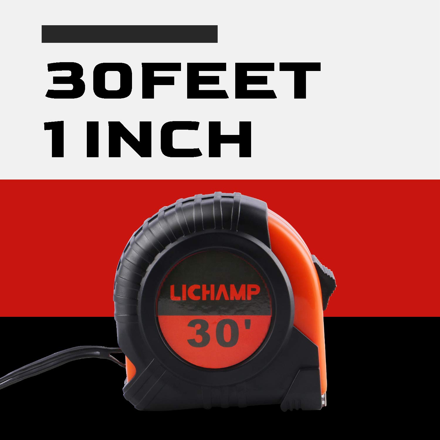 LICHAMP Tape Measure 30-Foot, 2 Pack Bulk Easy Read Measuring Tape ...
