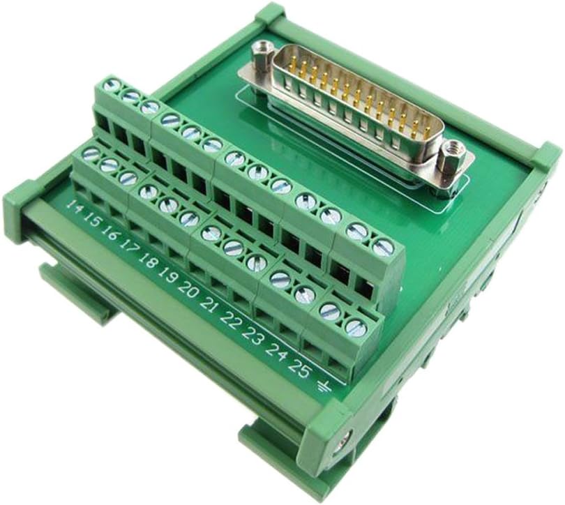 Amazon.com: DB25 Male Signals Breakout Board Din Rail Mounting Header ...