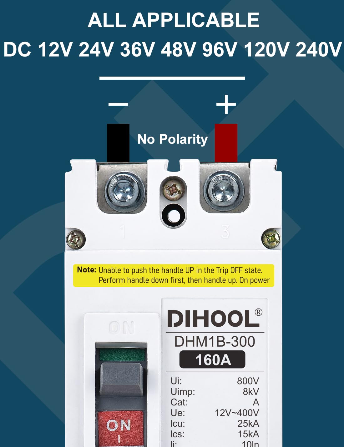 Snapklik.com : Main 160 Amp DC Circuit Breaker, 500V Battery Disconnect ...