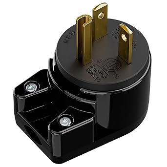 USA 3-Prong Male AC Plug, Right Angle ETL Nema 5-20P 3 Pole DIY ...