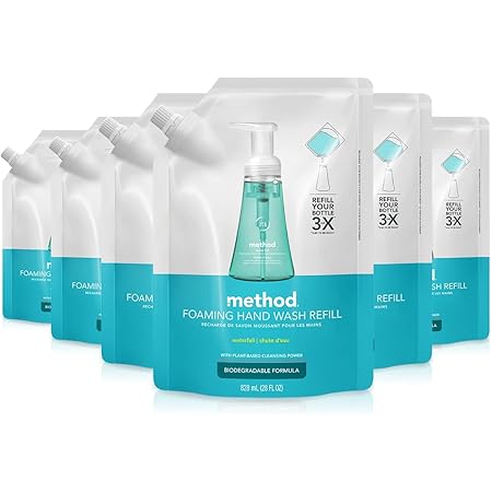 Amazon.com: Method Foaming Hand Soap Refill, Sweet Water, 28 Fl oz, 6 ...