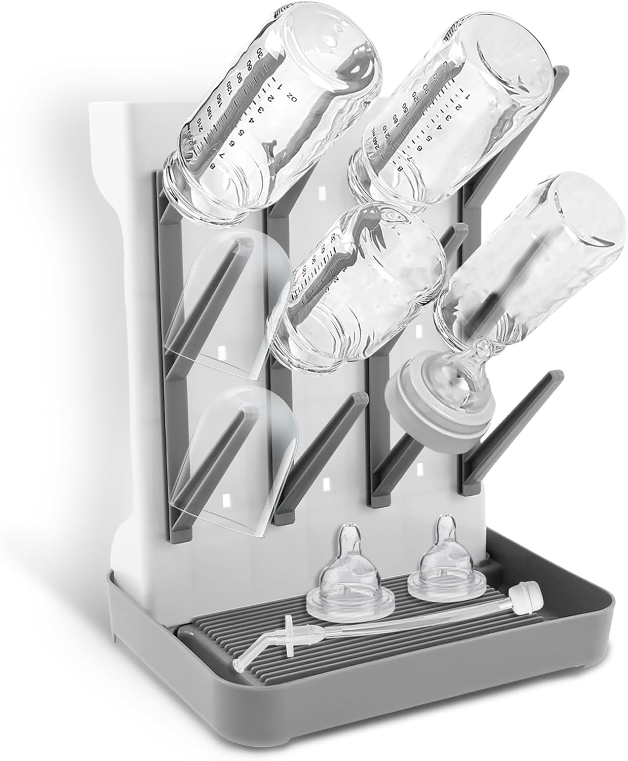 Baby Bottle Drying Rack, Removable Drip Tray Vertical Standing Cup ...