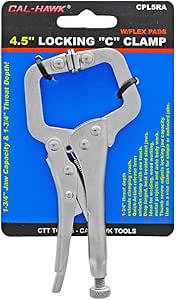 Amazon.com: Cal Hawk Tools CPL5RA Locking C-Clamp with Flexible Pad ...