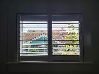 Amazon.com: Suncraft Shutters -Plantation Shutters –Custom Made Window Blinds – No Front Tilt ...