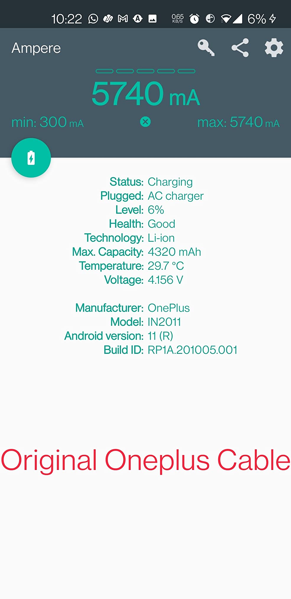 JGD PRODUCTS 65W OnePlus Dash Warp Charge Cable, 6.5A Type-C to USB C ...