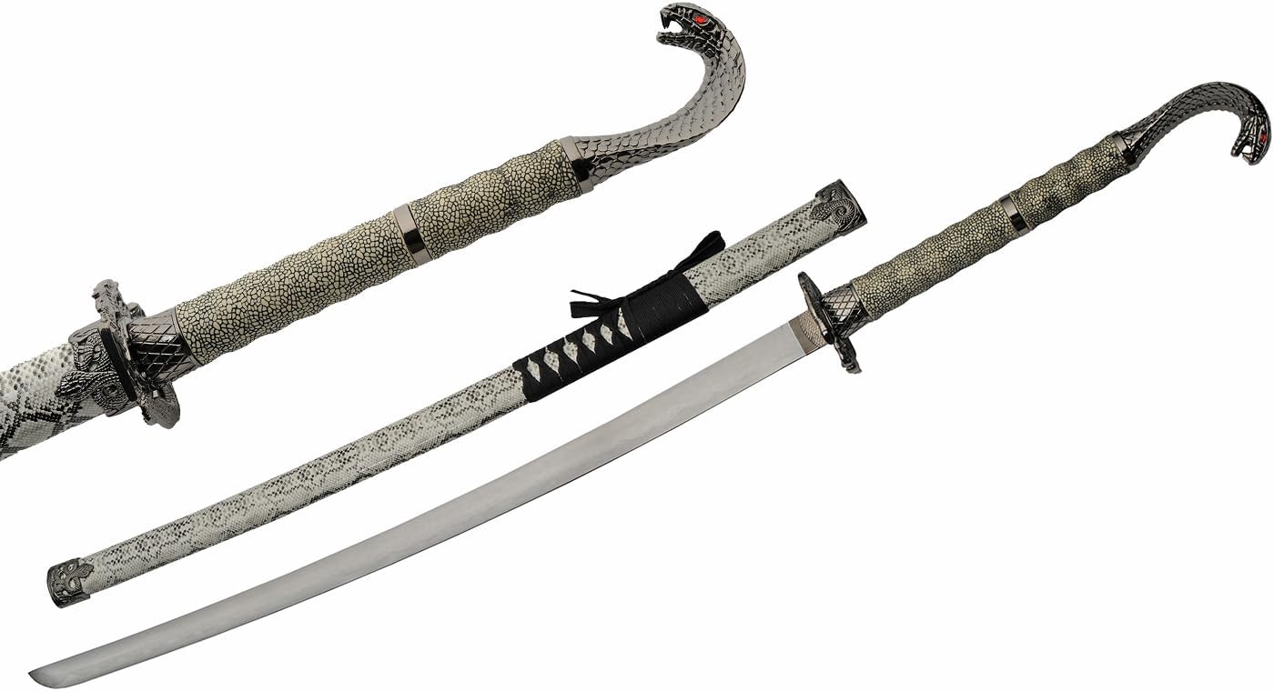 Amazon.com : SZCO 39" Cobra Samurai Display Katana Sword with Scabbard ...