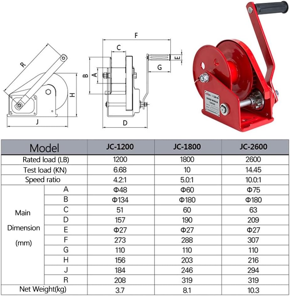Anchor Winch, Truck Winch,1200~2600lbs Self-Locking Philippines | Ubuy