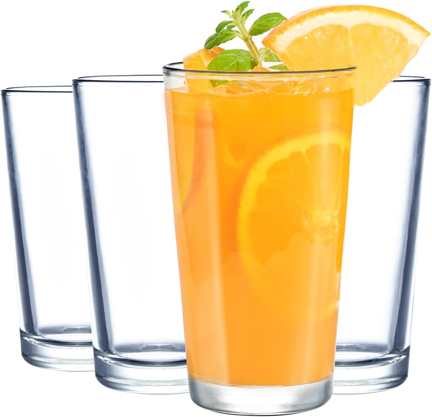 Amazon.com | SOUL ONE 7 oz Small Juice Glasses, Set of 4, Stackable ...