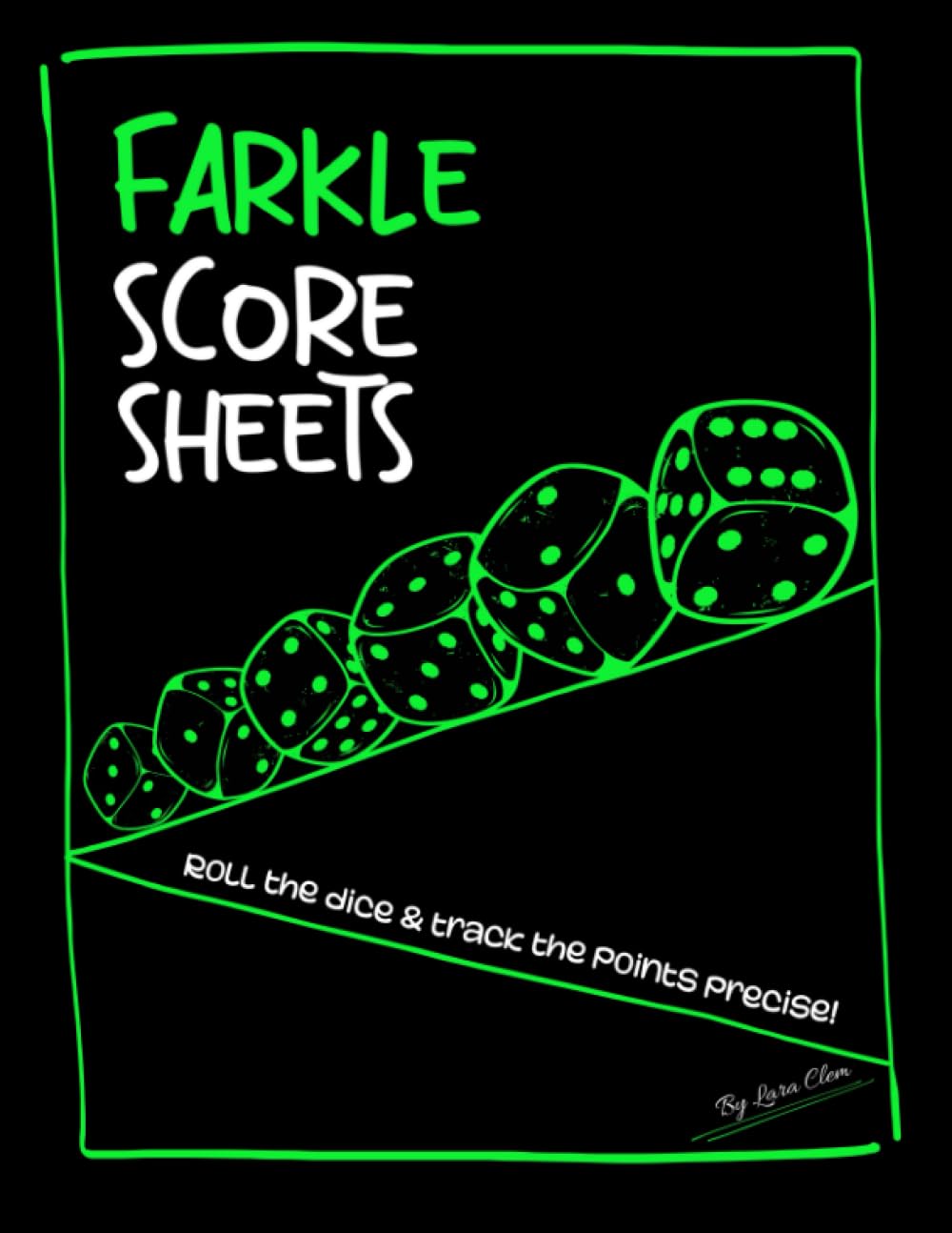 Amazon.com: Farkle Score Sheets: Roll the Dice and Track the Points ...