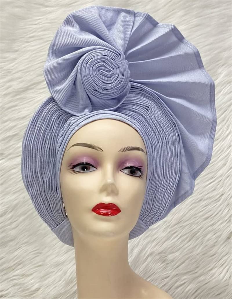 Amazon.com : SugeGasa Auto Gele Headtie Already Made African Head Wraps ...