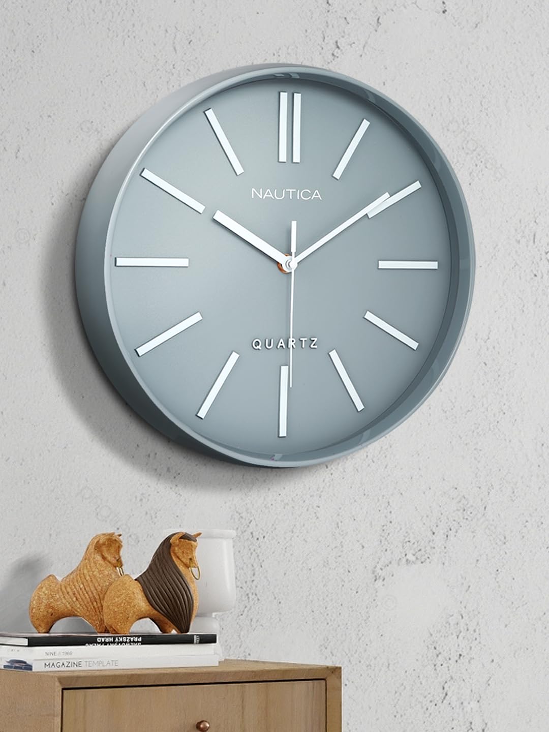 Buy Nautica Luxury Finish Modern Wall Clock with Silent Non-Ticking ...