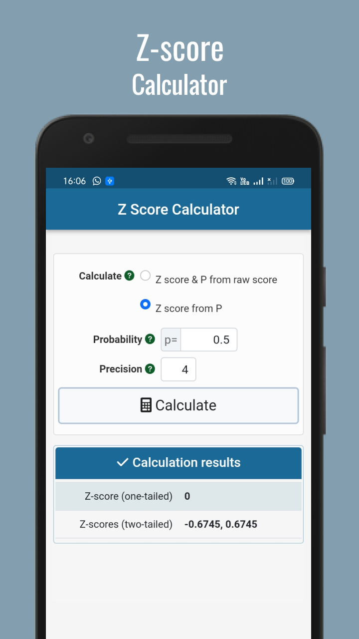 Z Score Calculator:Amazon.com:Appstore for Android