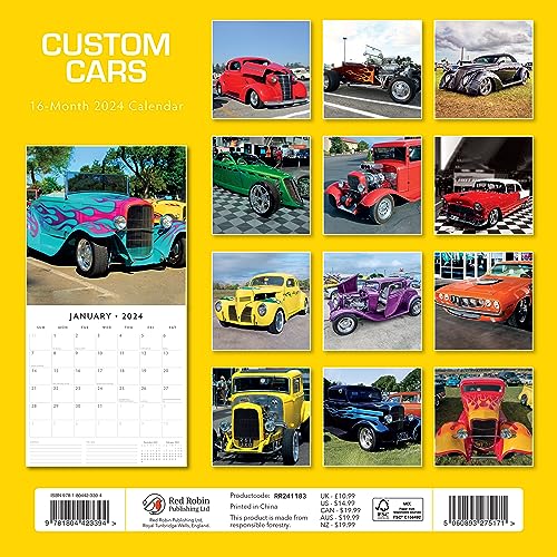Snapklik.com : 2024 Custom Cars Wall Calendar By Red Robin