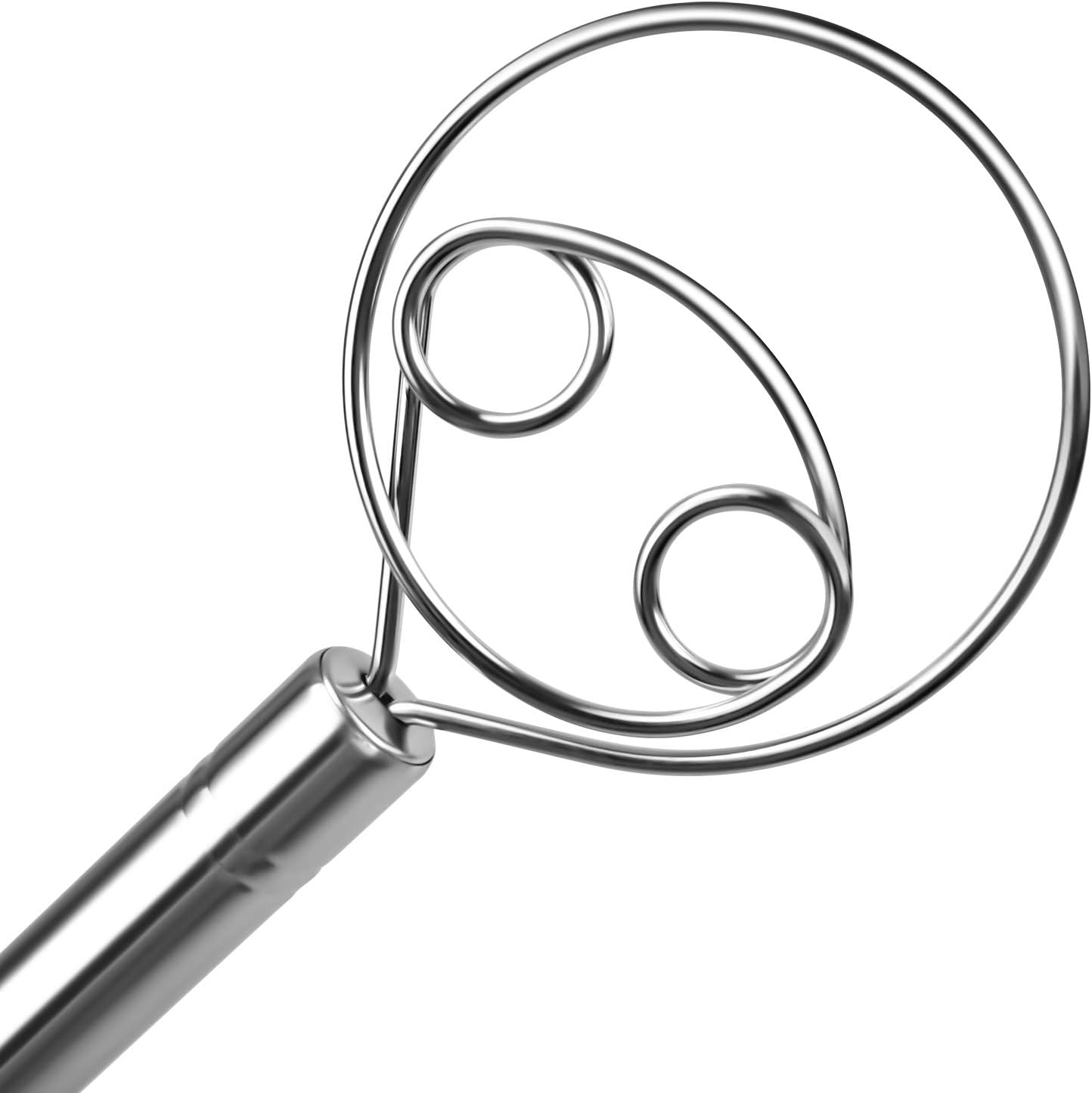 Juome Stainless Steel Danish Dough Whisk, 12 Inch Bread Whisk, Silver ...