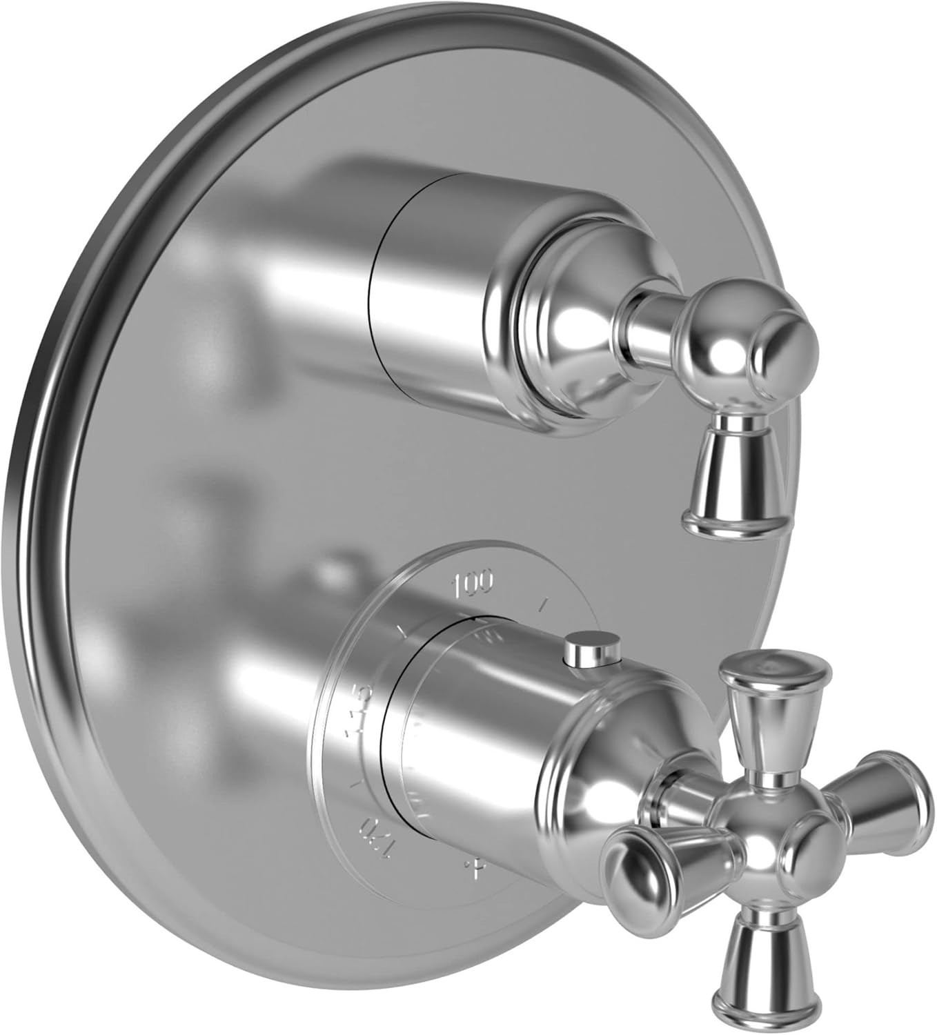 Amazon.com: 1/2IN Round Thermostatic Trim Plate with Handle in Polished ...