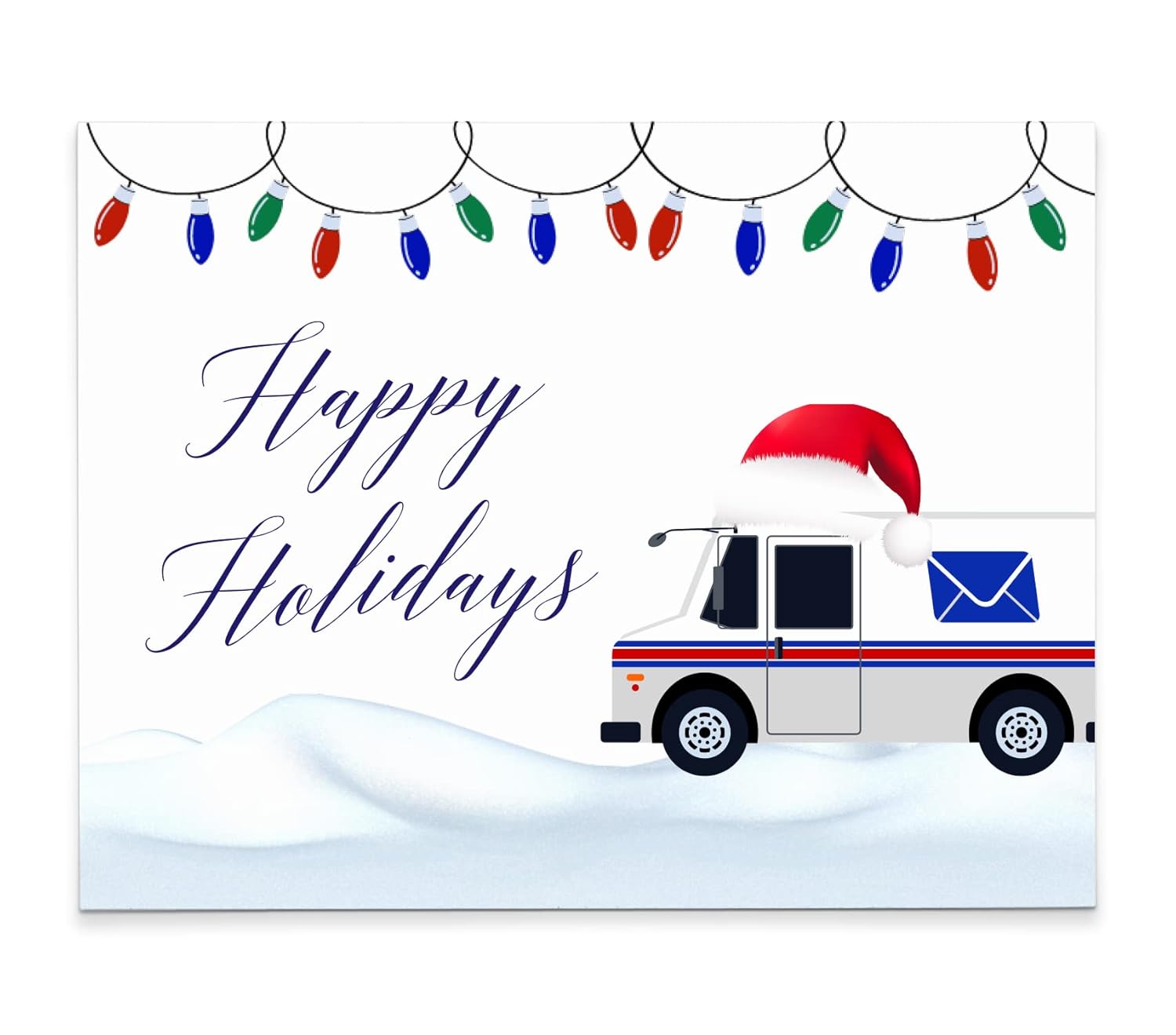 Amazon.com: Cute Mailman Thank You Cards, Custom Christmas Postcard ...