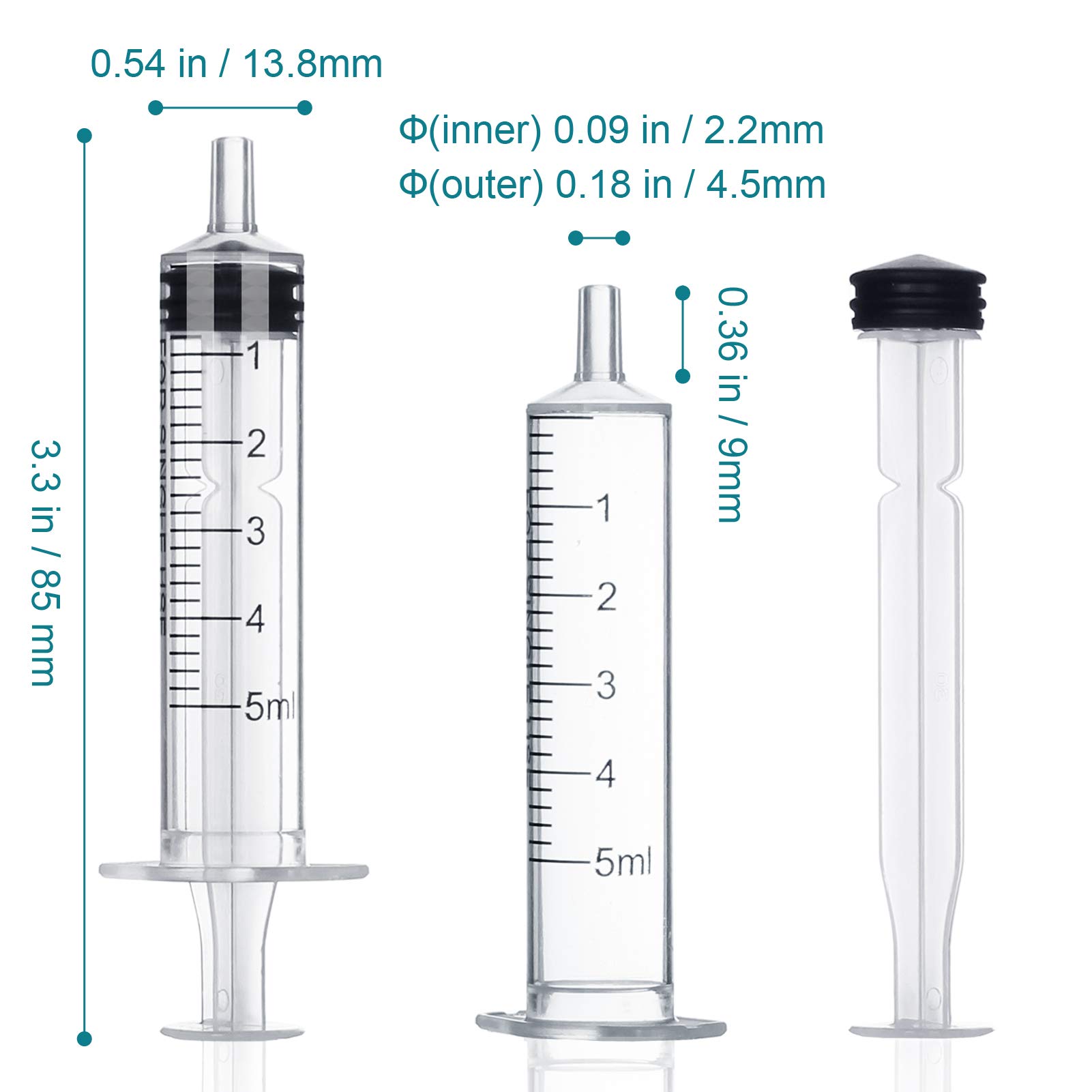 Snapklik.com : 5ml Plastic Syringe Without Needle For Liquid ...