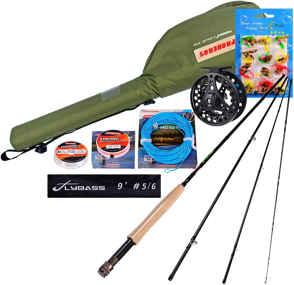 Amazon.com : BAIKALBASS Fly Fishing Rod and Reel Combos 8' 9' Fly Rod ...