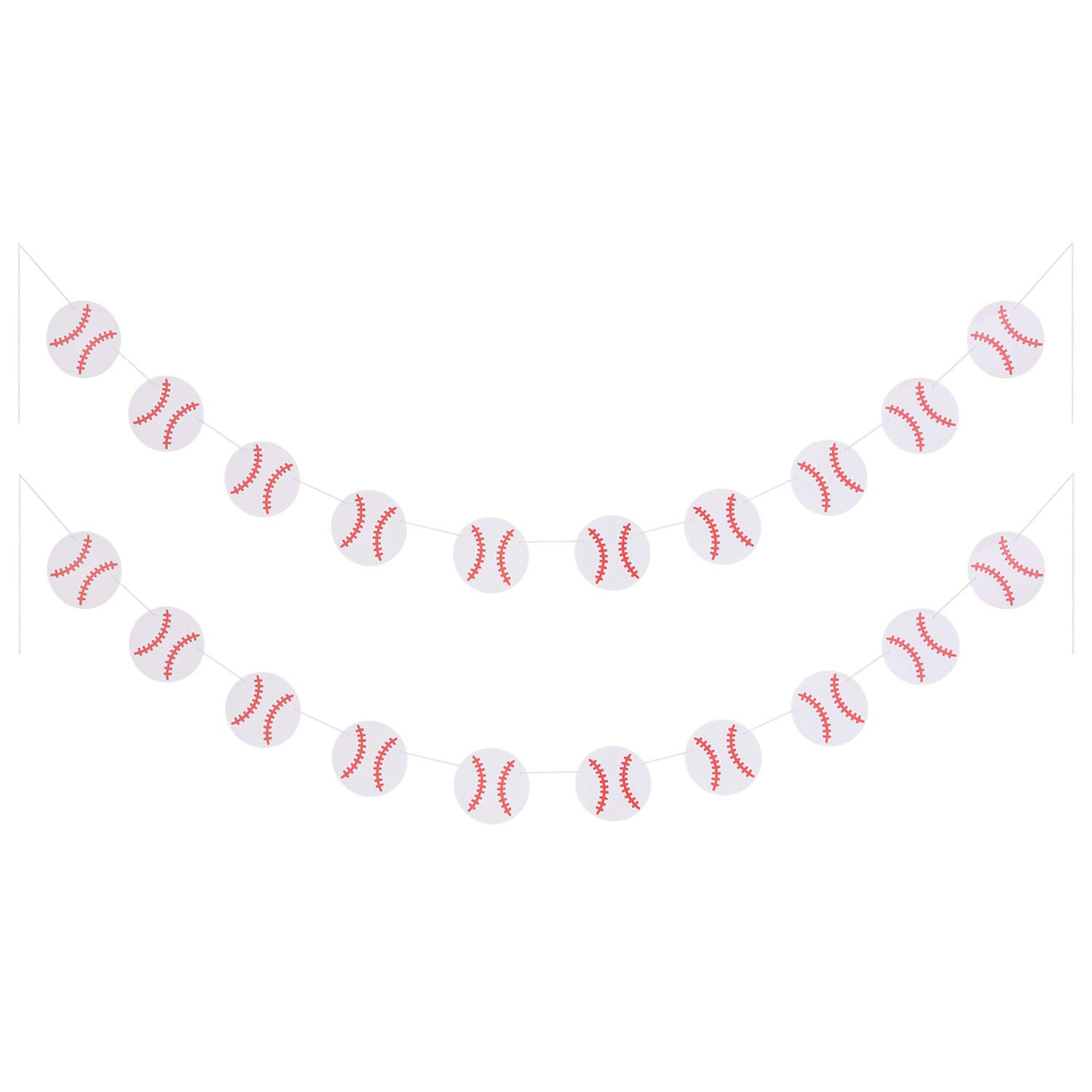 Amazon.com: Pack of 2 Baseball Banner Paper Garland Sports Theme Party ...