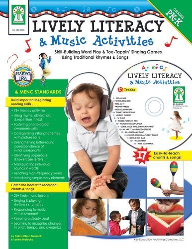 Lively Literacy & Music Activities, Grades PK - K: Skill-Building Word ...