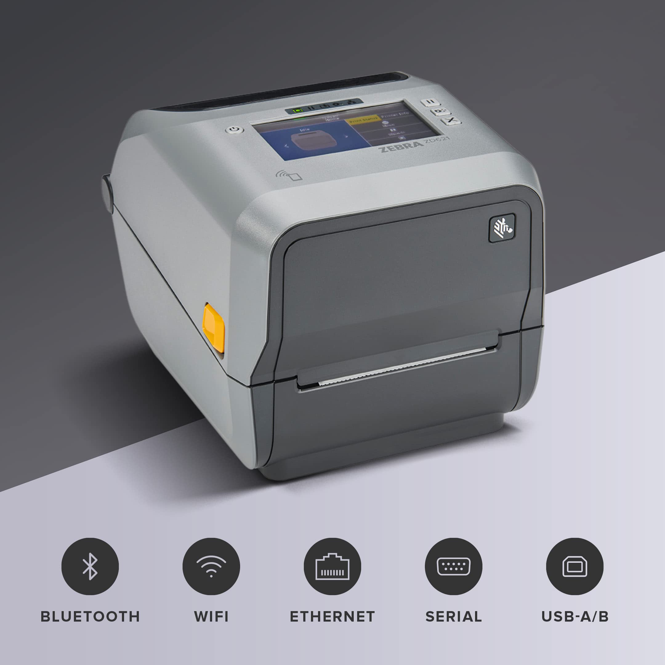 ZEBRA ZD621 Thermal Transfer Desktop Printer Color Touch LCD 300 dpi ...