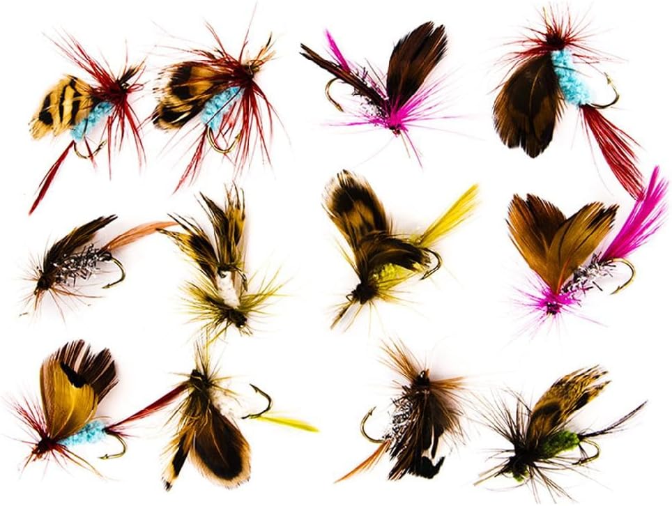 Amazon.com : Huhudde 12Pcs/Set Flies Fly Fishing Lure Fishing ...