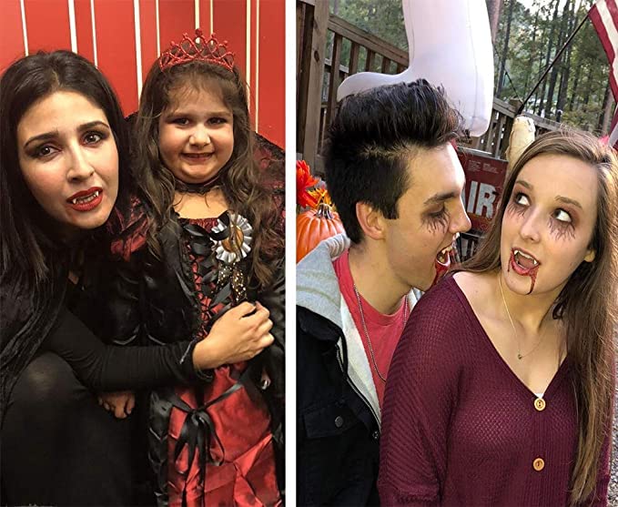 CKFMLCYT Sizes Vampire Fangs With Sticky Set Halloween, 50% OFF