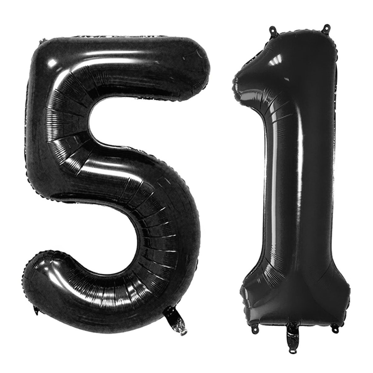 Amazon.com: 40inch Black Foil 51 Helium Jumbo Digital Number Balloons ...