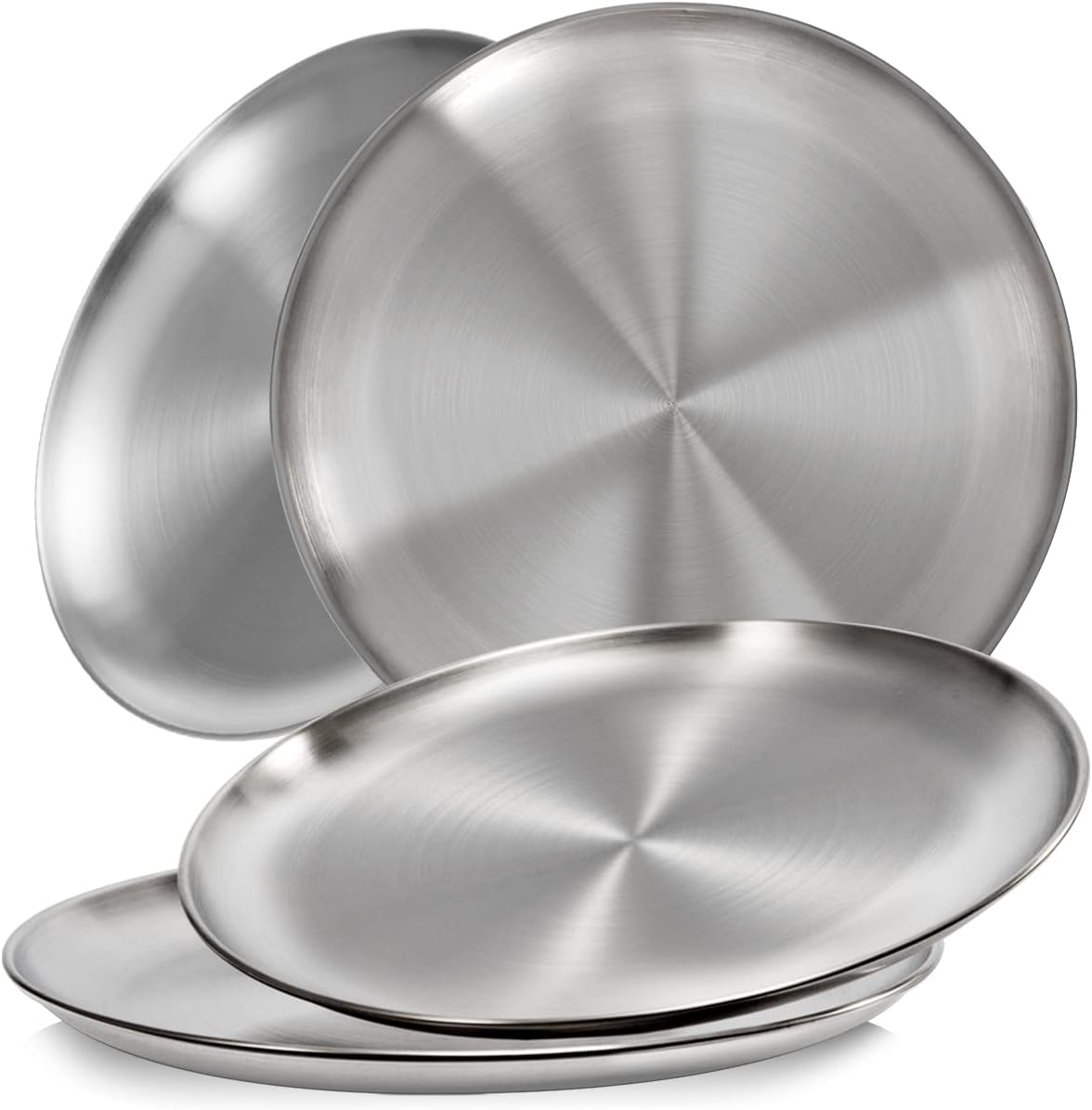 Amazon.com | Sumerflos 304 (18/8) Stainless Steel Dinner Plates, 10 ...